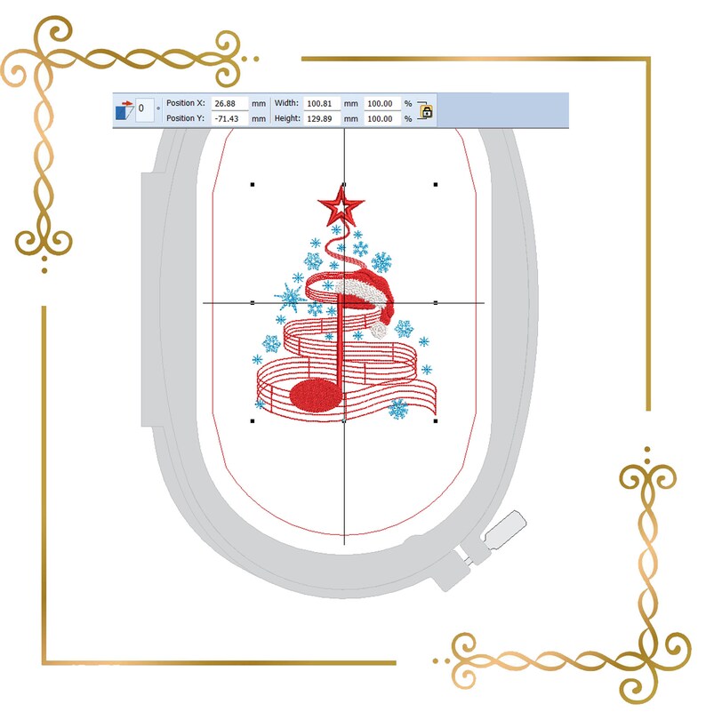 Winter, Christmas Trees, Music Notes Music Tree, Embroidery Design to ...