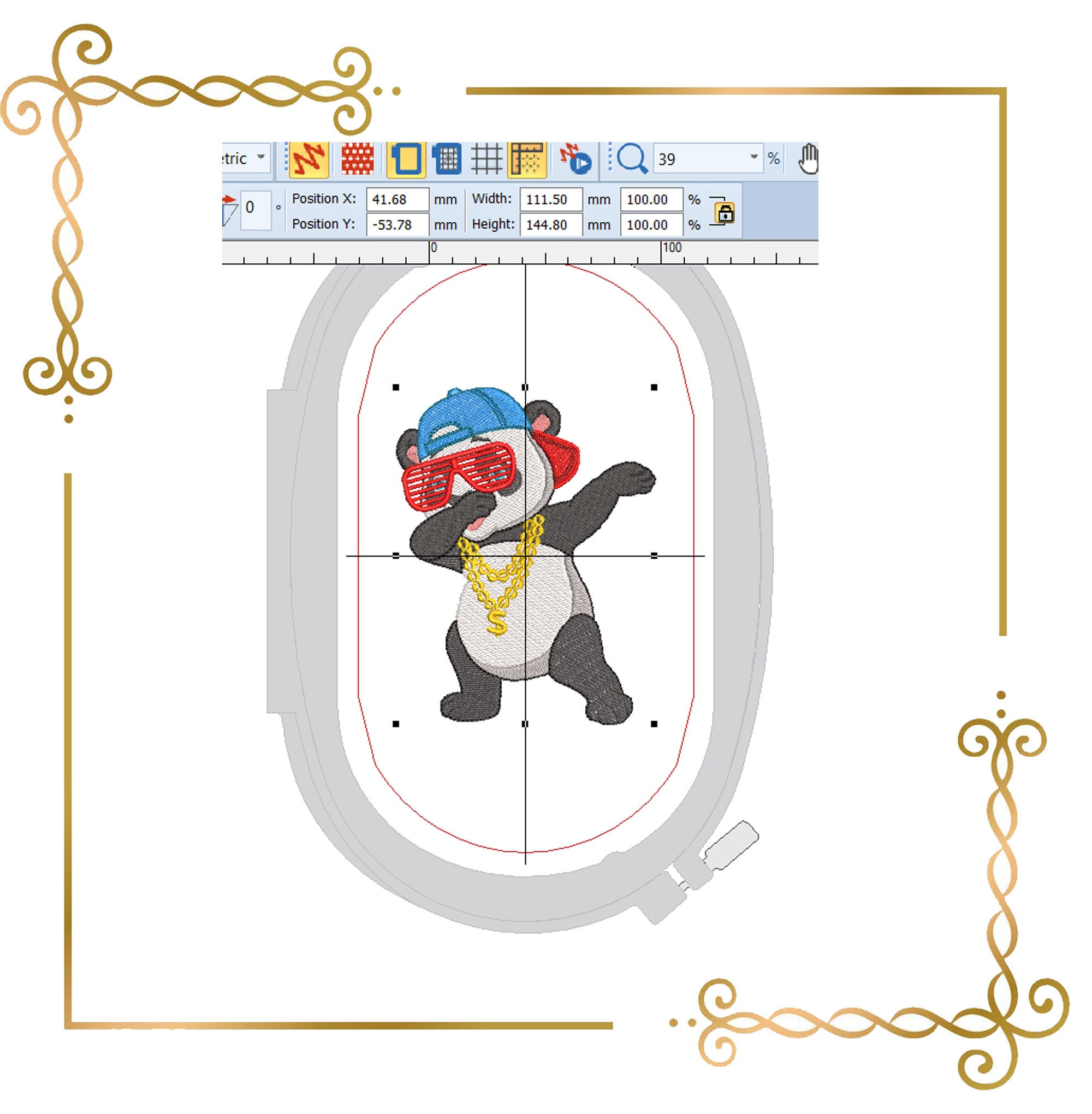 Panda Rapper Embroidery Design to the Direct Download Gift for - Etsy