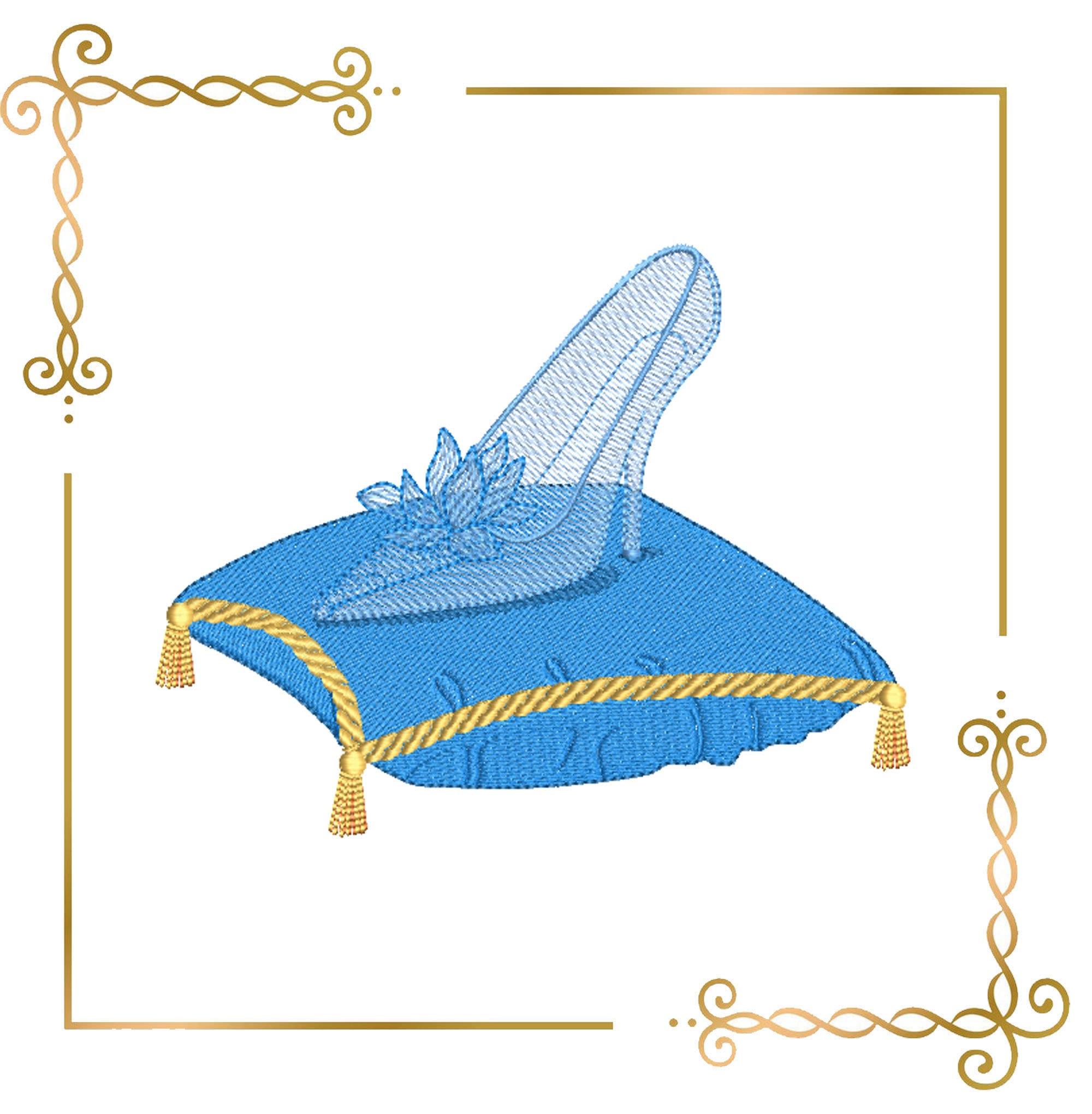 Cinderella Glass Slipper On Pillow Clipart