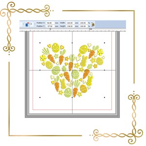 Mickey, Mouse, Head, Easter, Carrot, Digital Machine Embroidery ...