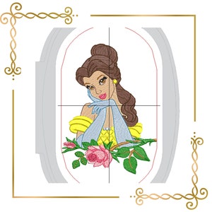 Princess, Belle Embroidery Design to the Direct Download. - Etsy
