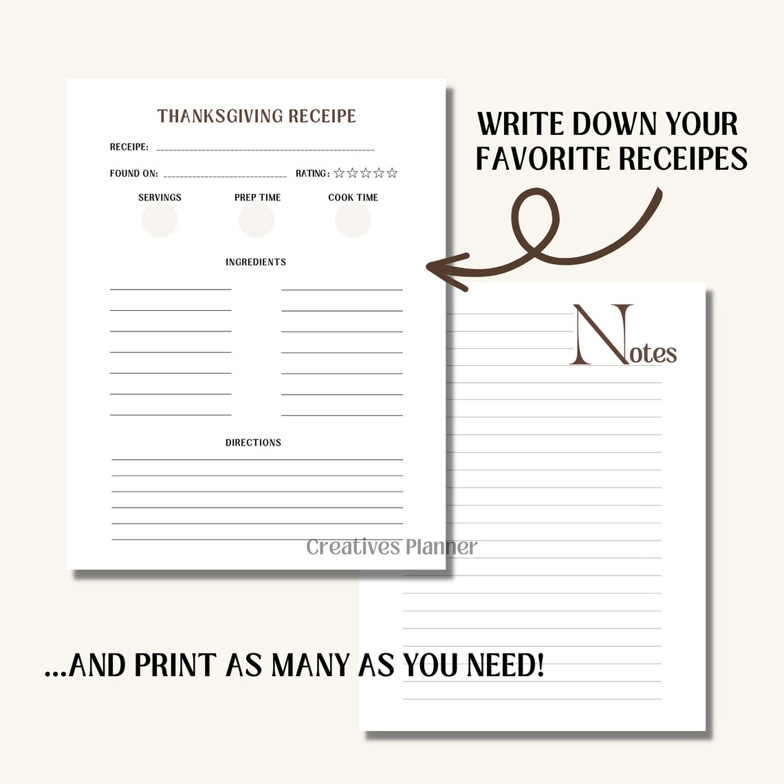 Thanksgiving Planner Printable, Thanksgiving Organizer, Printable ...