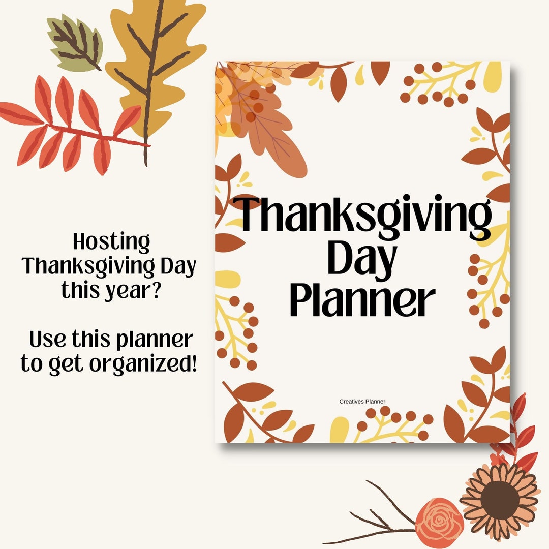 Thanksgiving Planner Printable, Thanksgiving Organizer, Printable ...