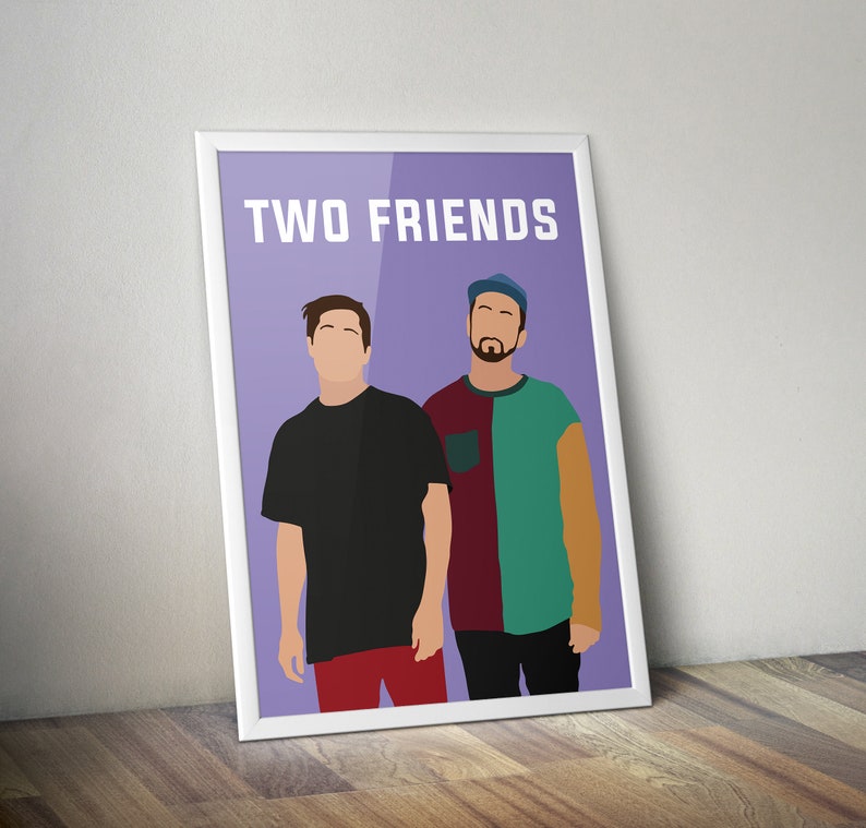 Two Friends Poster / Two Friends Poster / Minimalist Poster / - Etsy UK
