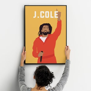 J. Cole Poster / J. Cole Print / J. Cole Art / minimalist Music Poster ...
