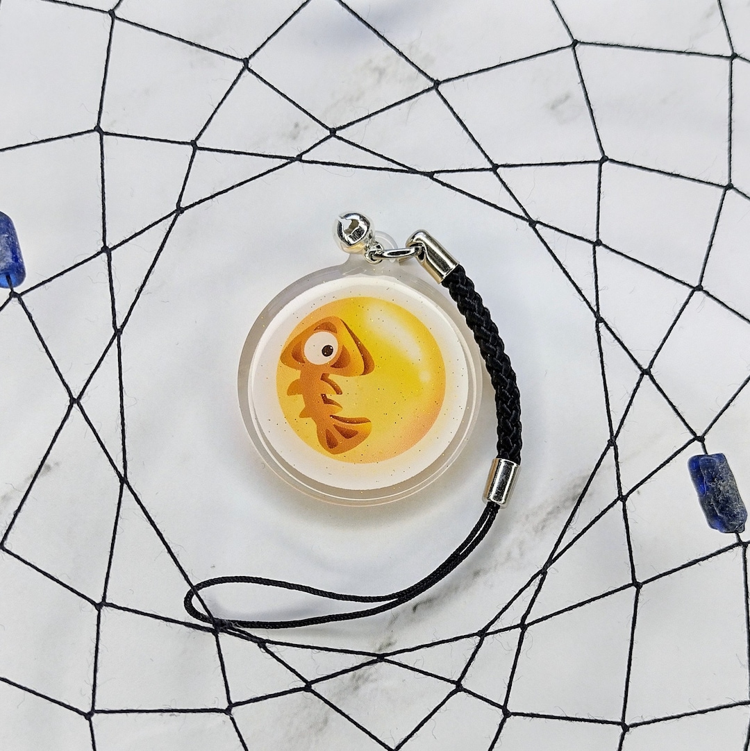 Splatoon Golden Egg Salmon Run Phone Acrylic Glitter Epoxy Charm 1.5 In ...