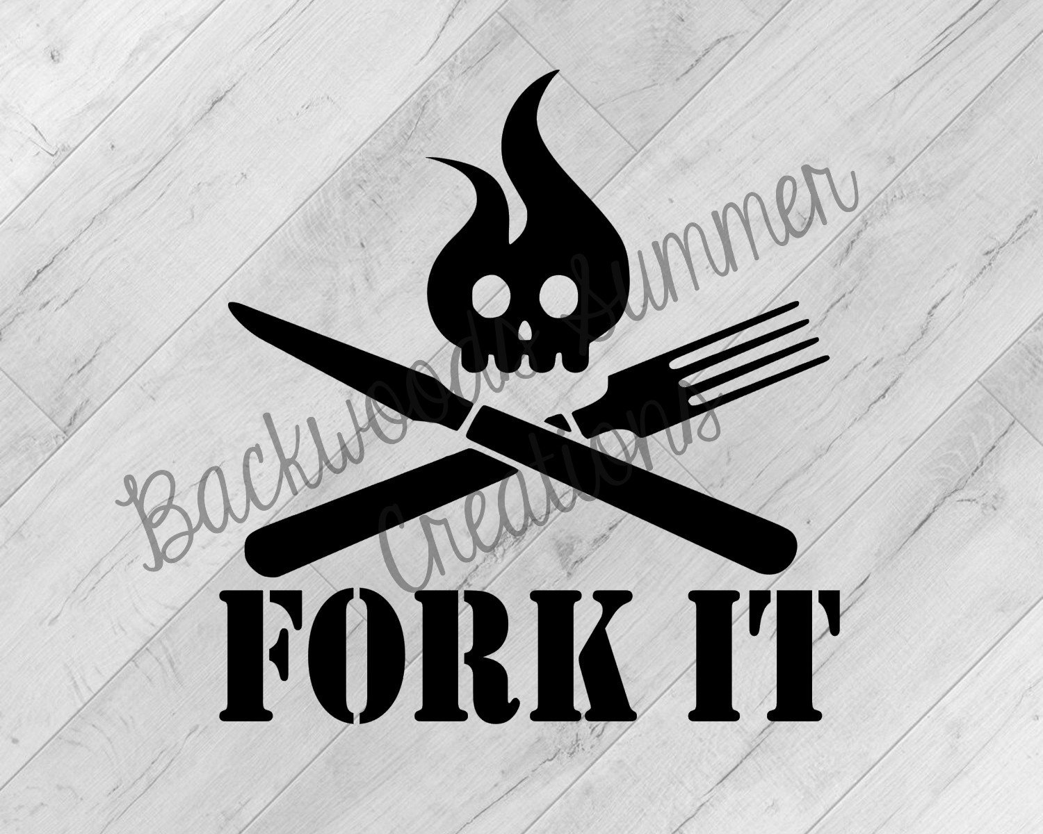 DIGITAL FILE Fork It SVG Cut File for Crafters Clipart Fall Bonfires ...