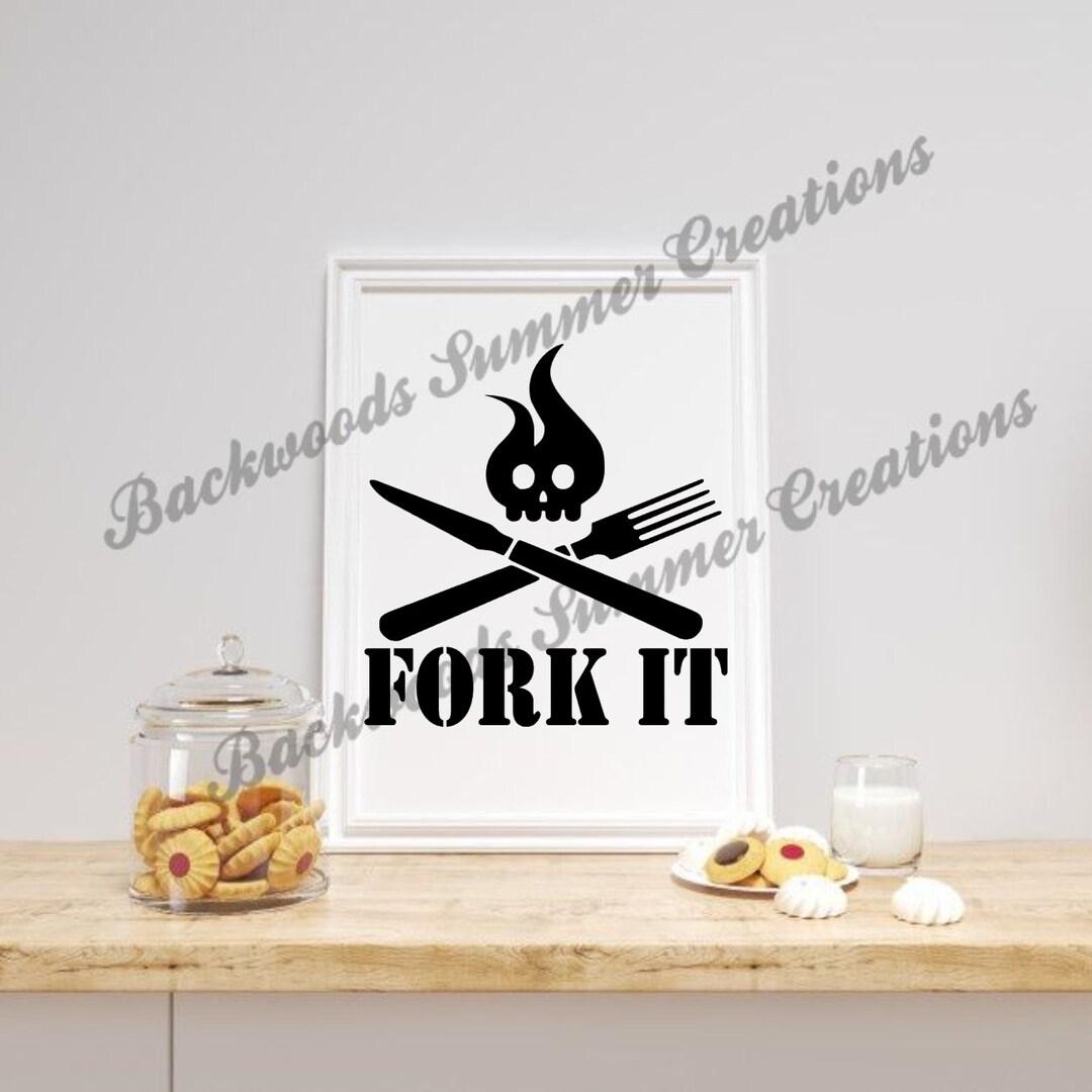 DIGITAL FILE Fork It SVG Cut File for Crafters Clipart Fall Bonfires ...