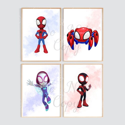 Printable Spidey 4th Birthday Cake Topper Digital Download - Etsy
