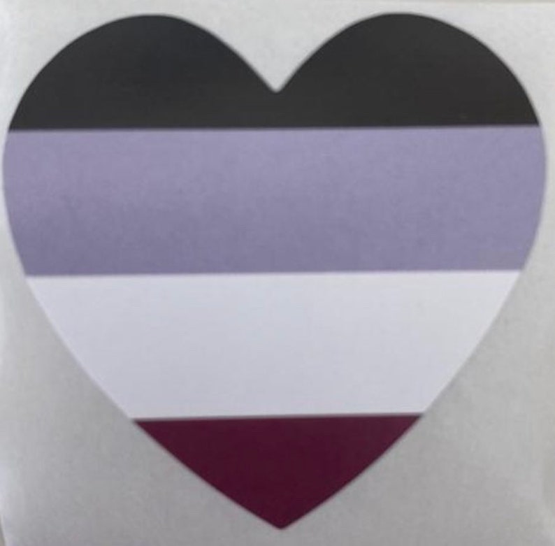 Sale Asexual Pride Ace Pride Flag Heart Stickers 10 Pack Etsy
