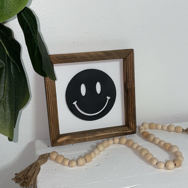 Smiley Face Sign Wood - Etsy