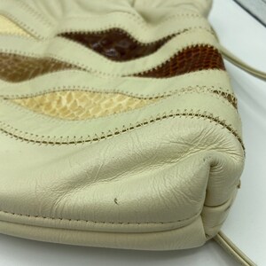 Large Vintage Leather Snake Skin Python Reptile Patchwork Clutch Purse ...