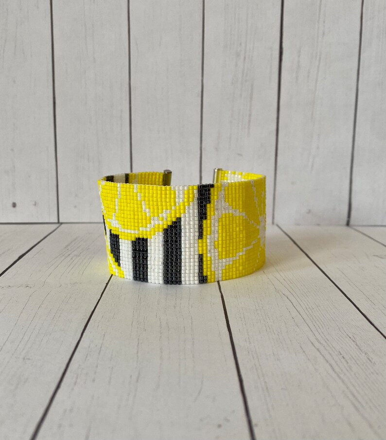 Lemon Yellow Beaded Bracelet - Etsy