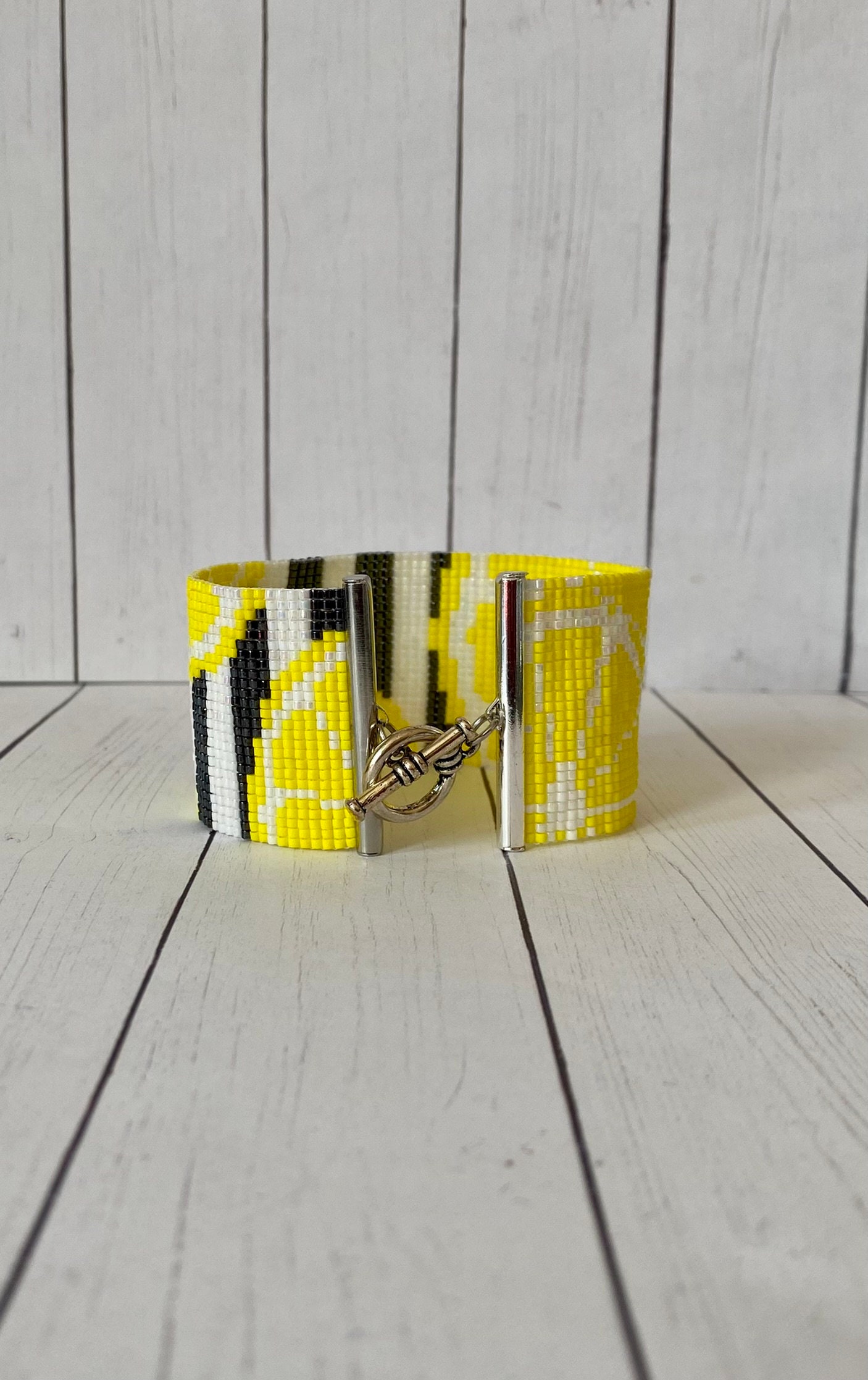 Lemon Yellow Beaded Bracelet - Etsy