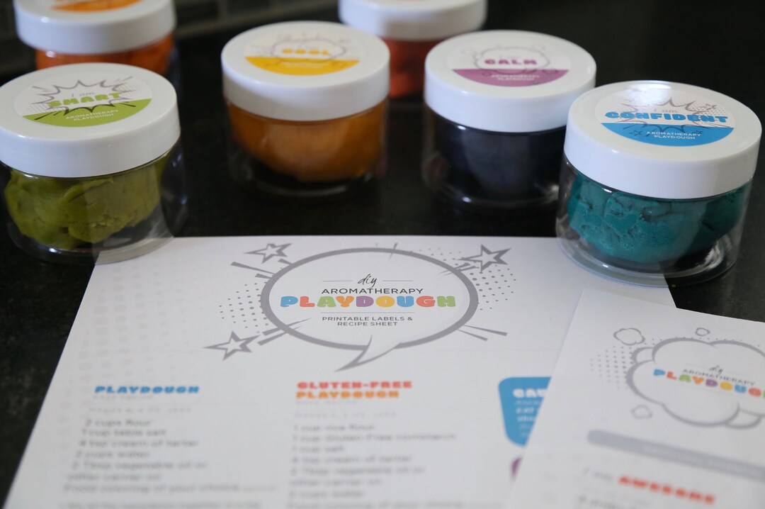 DIY Aromatherapy Playdough Labels & Recipe Sheet Printable - Etsy
