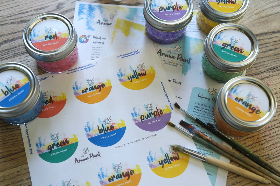 DIY Aroma Paint Labels & Recipe Sheet Printable - Etsy