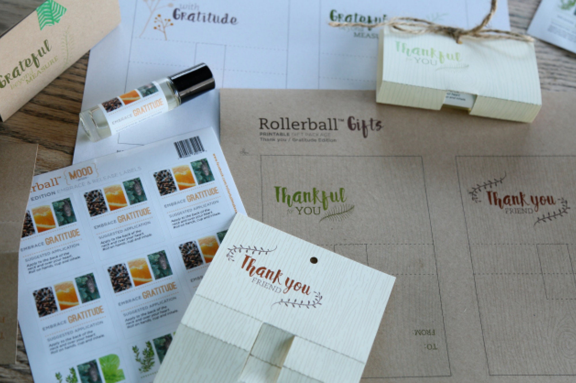 Thank You / Gratitude Printable Rollerball Gift Package - Etsy