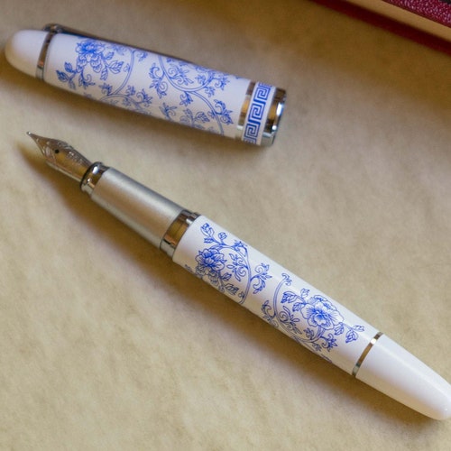 Ceramic Floral Asian Fountain Pen Calligraphy Pen - Etsy