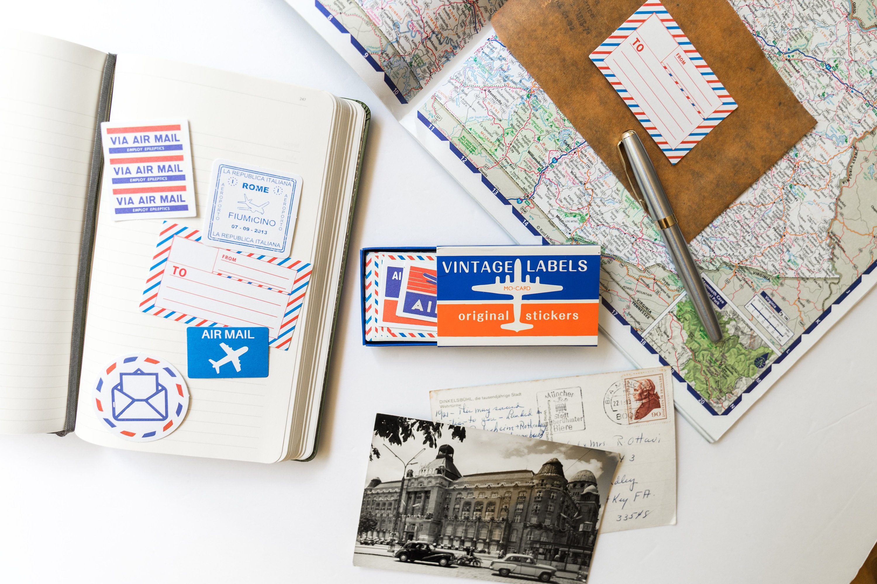 Vintage Airmail Stickers | Happy Mail Sticker Pack, Par Avion, Sticker ...