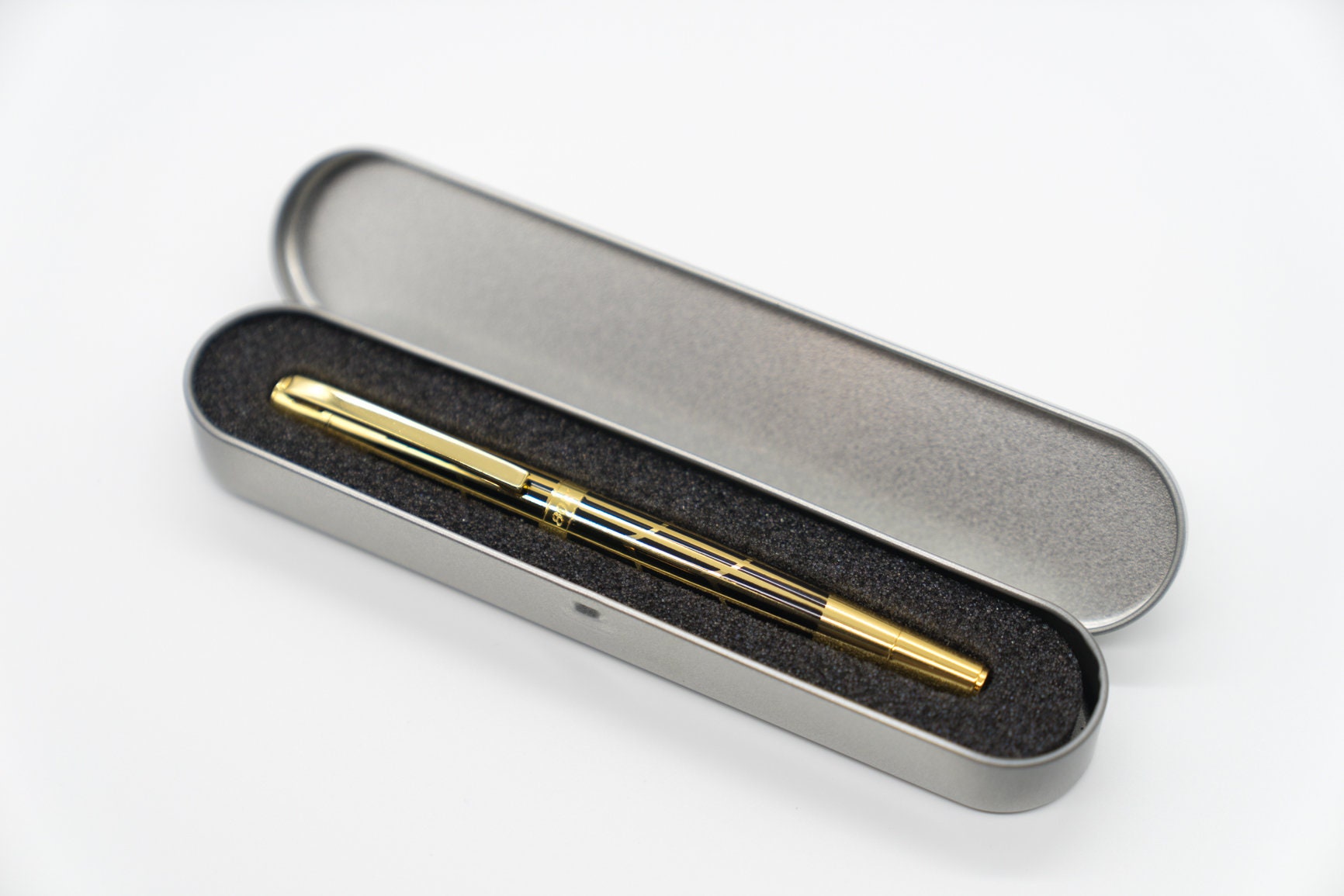 Gold and Black Bent Nib Fountain Pen | Metal Calligraphy Pen ...