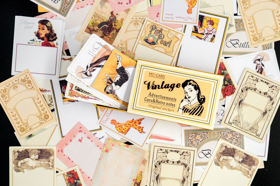 Vintage Women Ad Stickers | Advertisements Labels, Sticker Pack ...