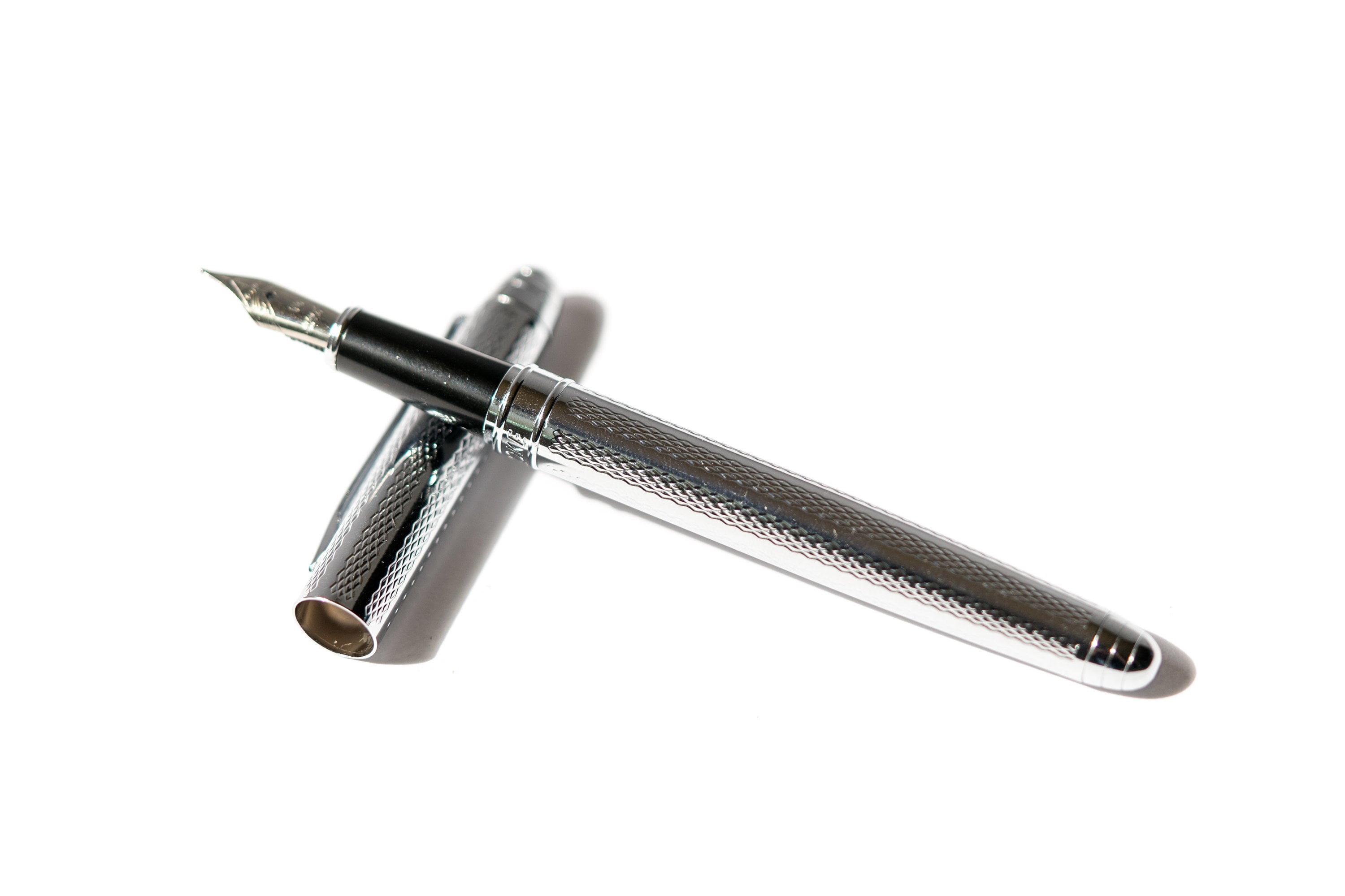 Silver Stainless Steel Fountain Pen Medium Nib Metal - Etsy