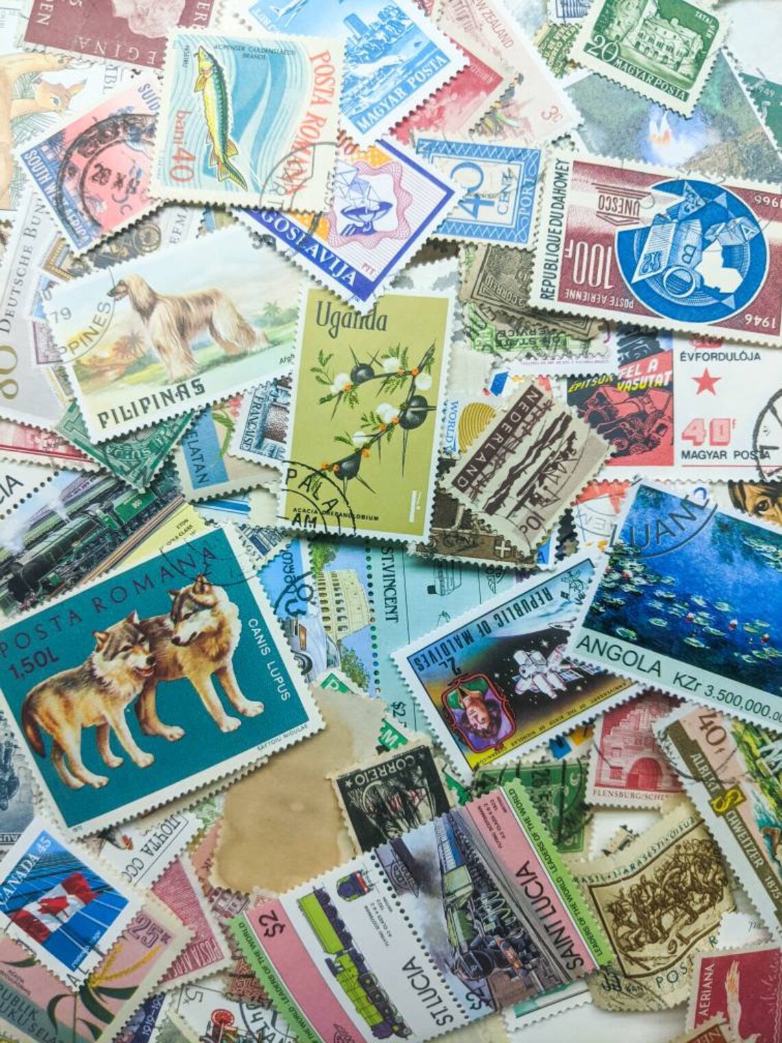 Vintage Postage Stamps Cancelled Stamps Worldwide Used - Etsy