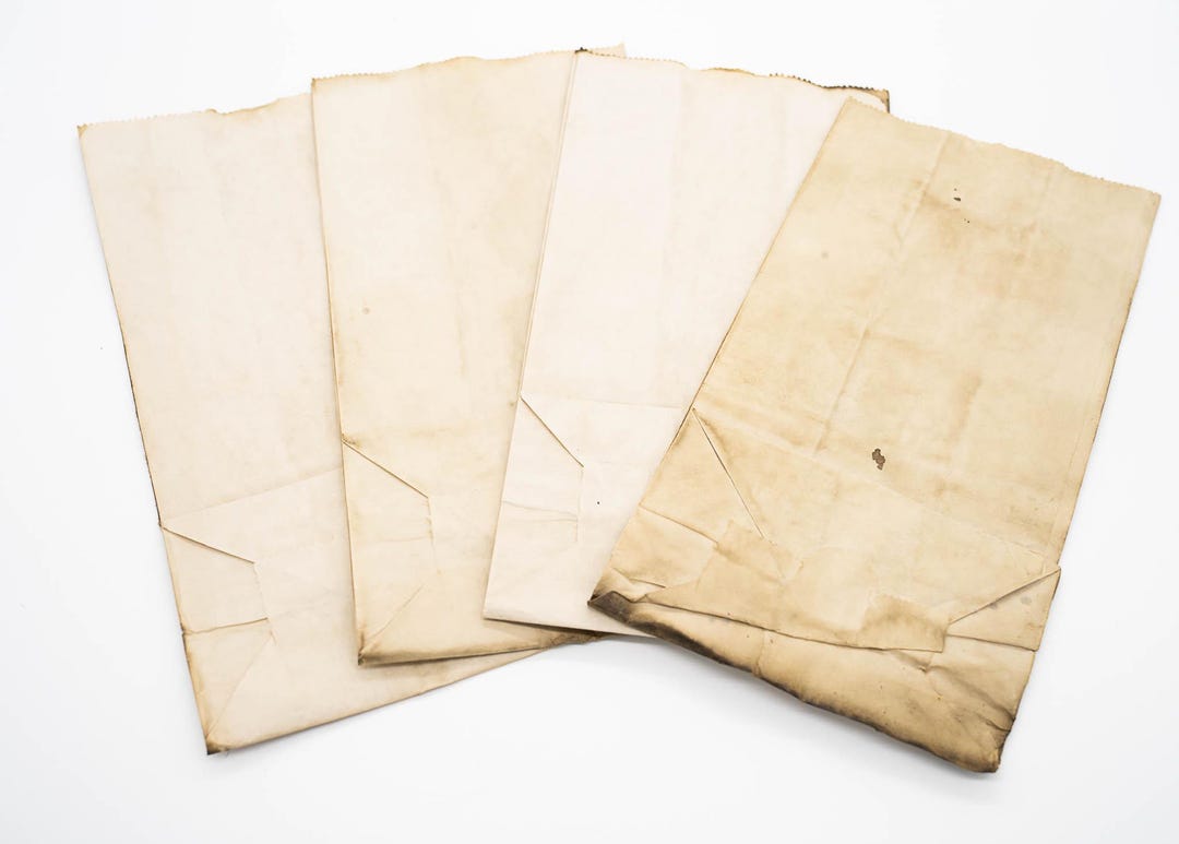 Coffee Dyed Paper Bag 4 Lb | 10 PC Tea Stained Paper Coffee Stained ...