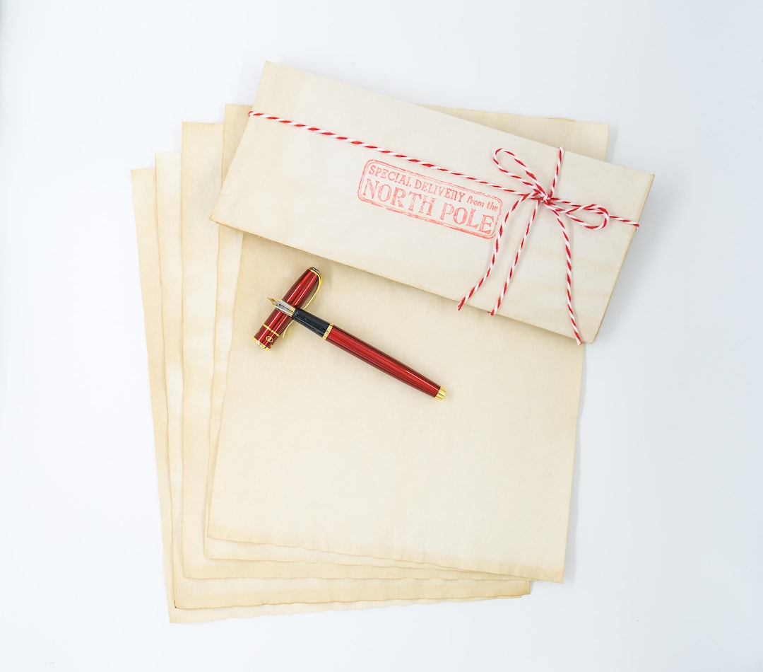 DIY Letter From Santa Set | Vintage Letter Set, Santa Letter, Christmas ...