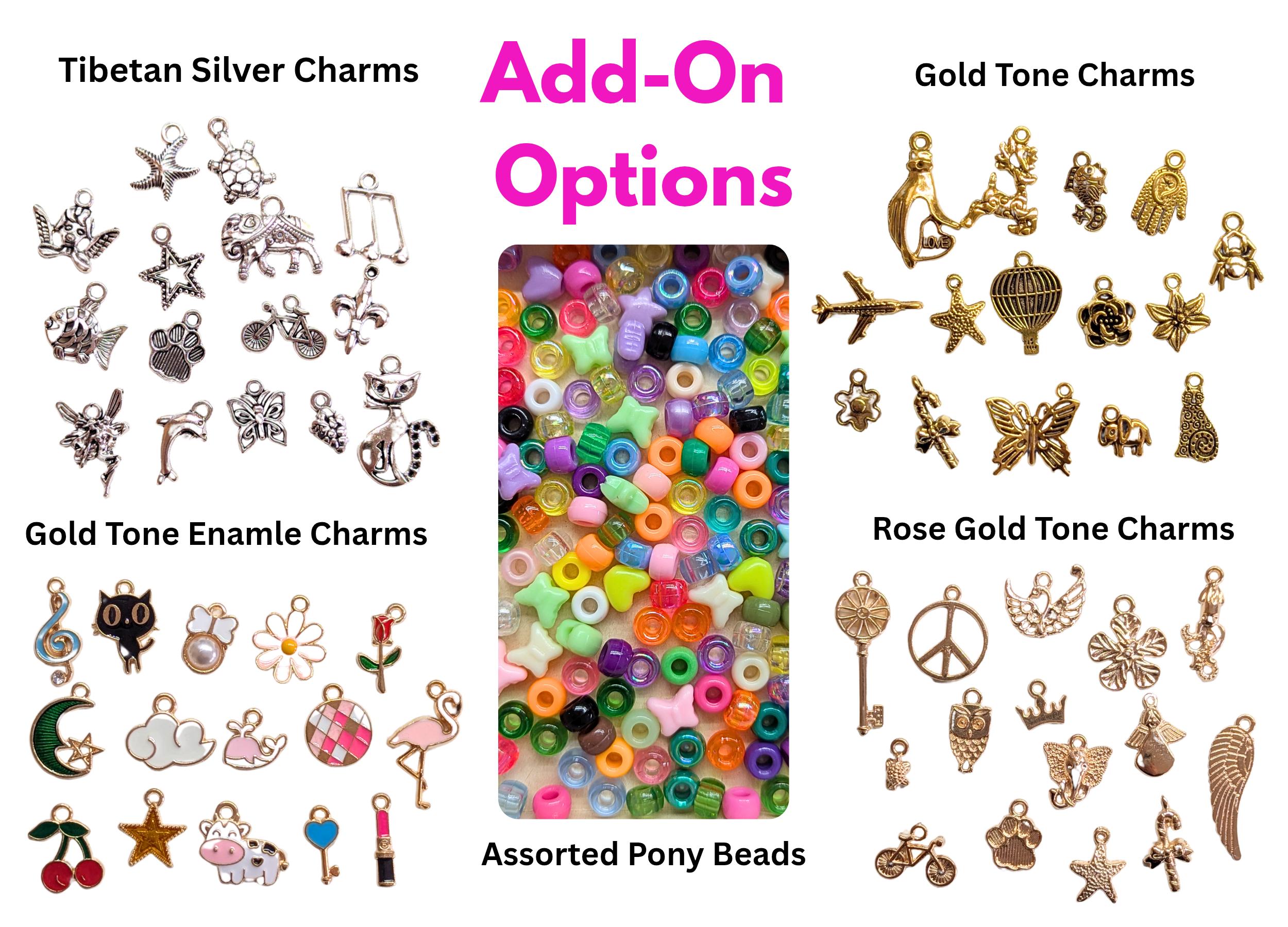 Kandi Bead Soup and Charm Mix Diy Jewelry Making Kit for Kids Rainbow ...