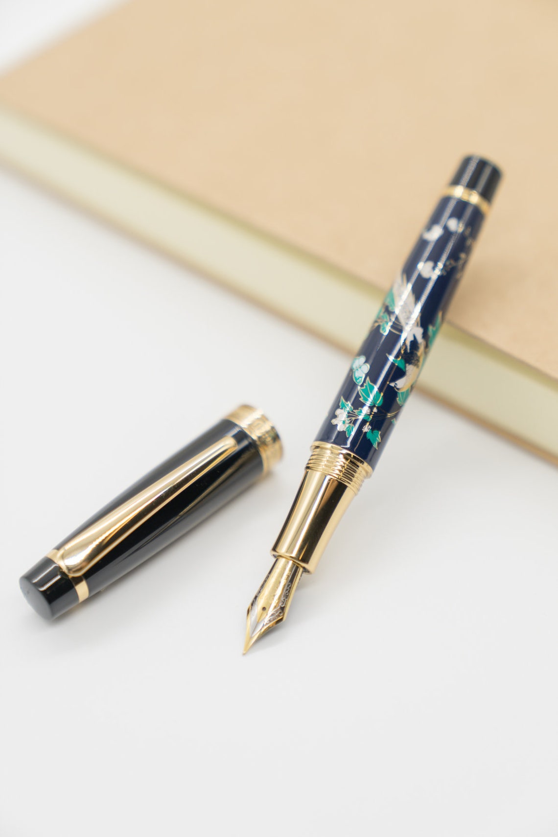 Luxury Navy Bird Fountain Pen | F .6 Mm Nib, Calligraphy Pen, Mothers ...