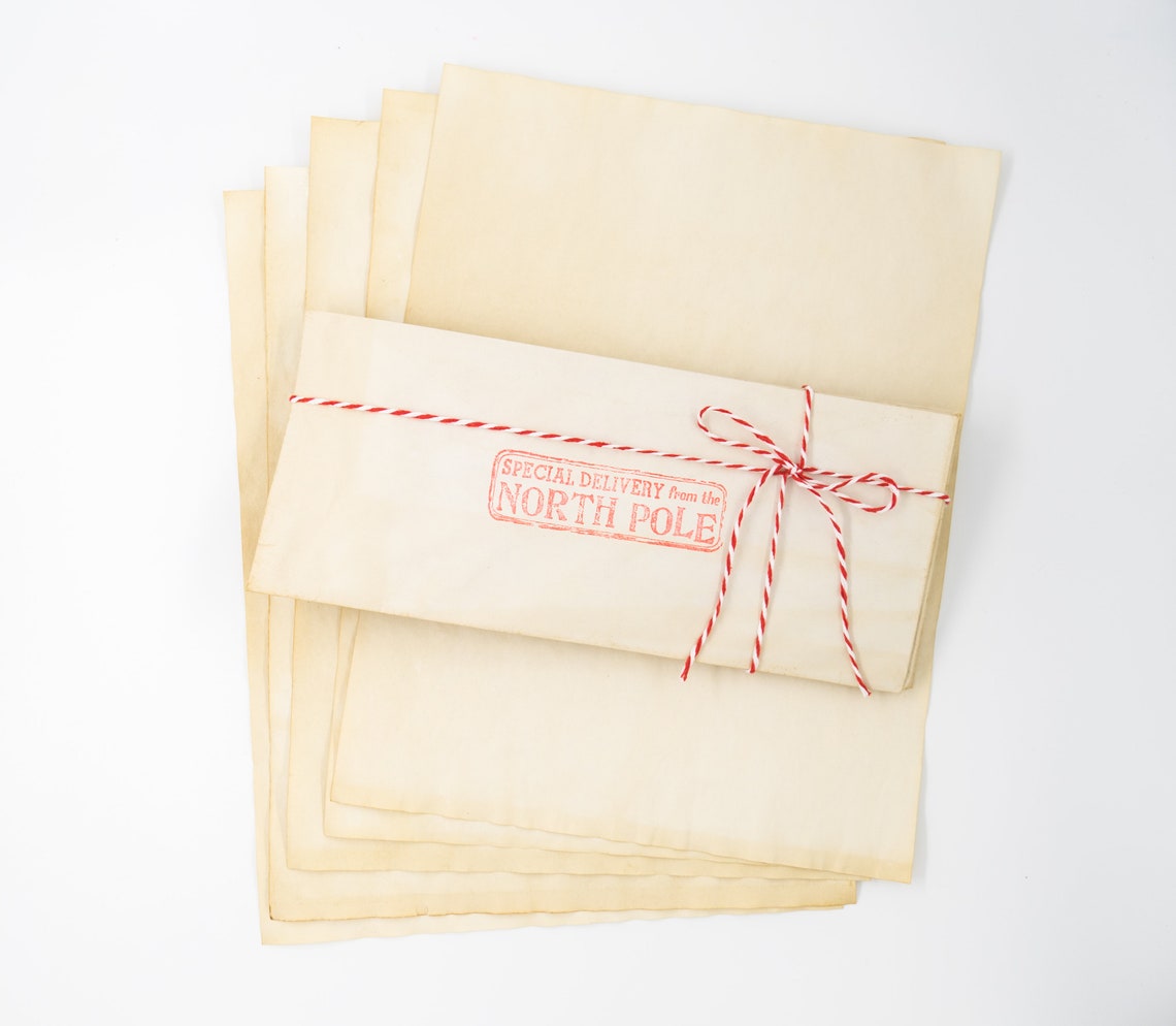 DIY Letter From Santa Set Vintage Letter Set Santa Letter - Etsy