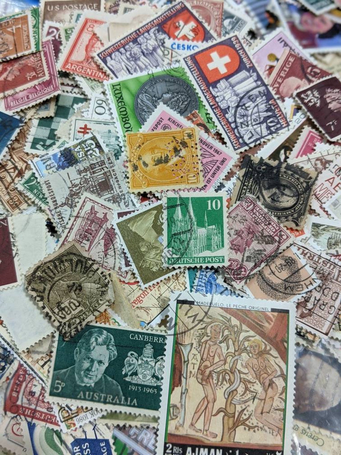 Vintage Postage Stamps Cancelled Stamps Worldwide Used - Etsy