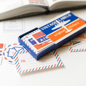 Vintage Airmail Stickers Happy Mail Sticker Pack, Par Avion, Sticker ...