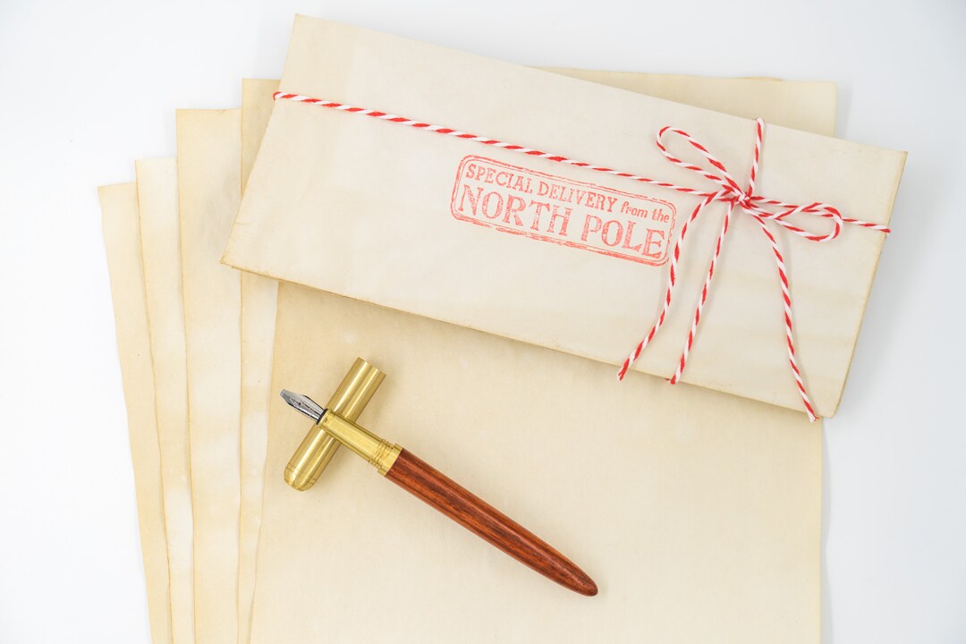 DIY Letter From Santa Set | Vintage Letter Set, Santa Letter, Christmas ...