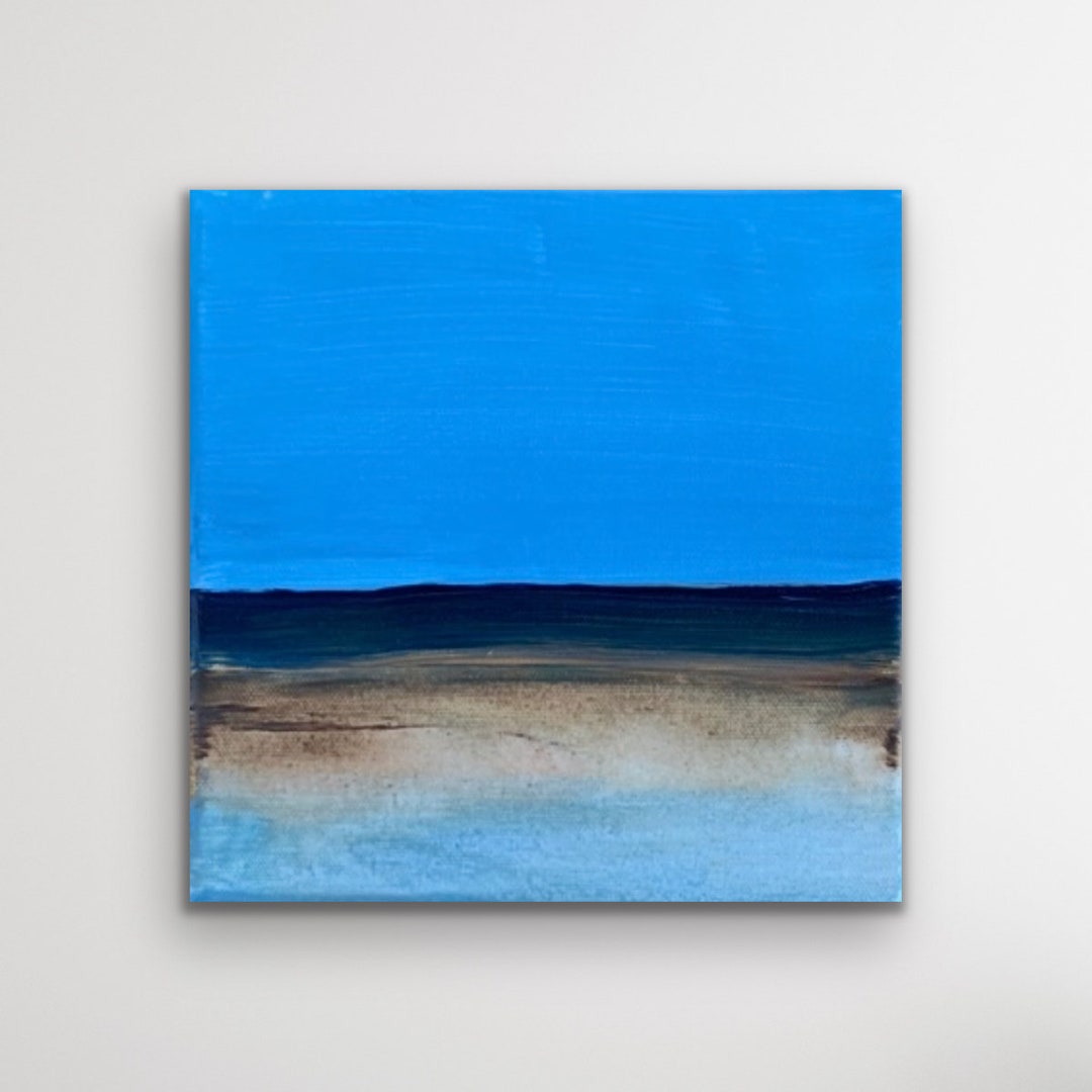 Small Abstract Painting, Abstract Art, Pair of Abstracts, Seascape ...