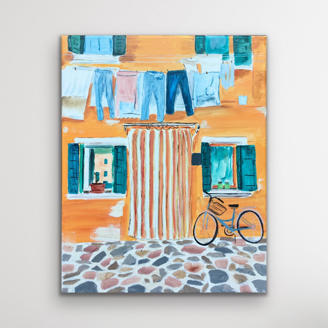 Italy Painting, Original Painting on Canvas, Colorful Painting ...