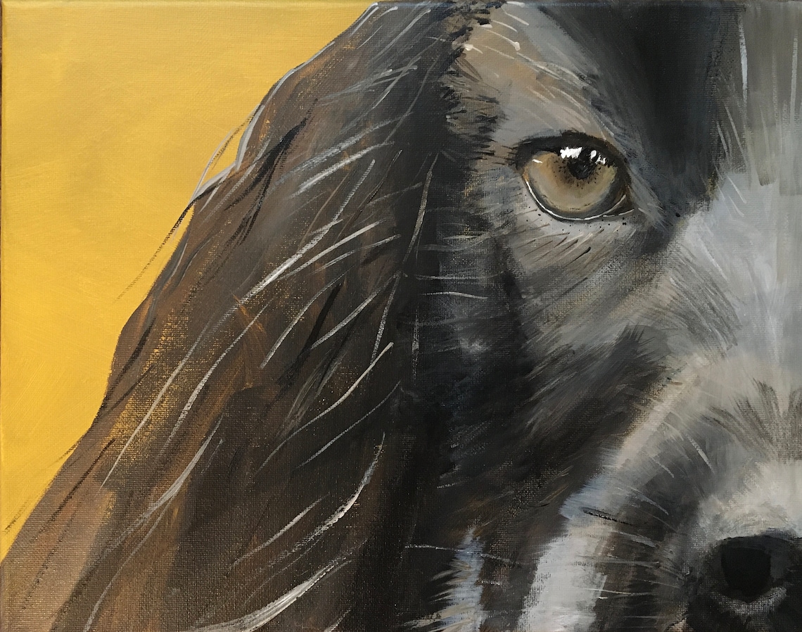 Pintura de perros, Arte original, Pintura original sobre lienzo ...