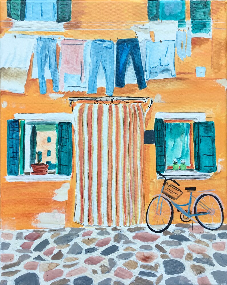 Italy Painting Original Painting on Canvas Colorful - Etsy