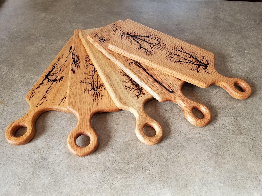 Fractal Burned Charcuterie Board Rounded Design Full 7/8 Inch Thick ...