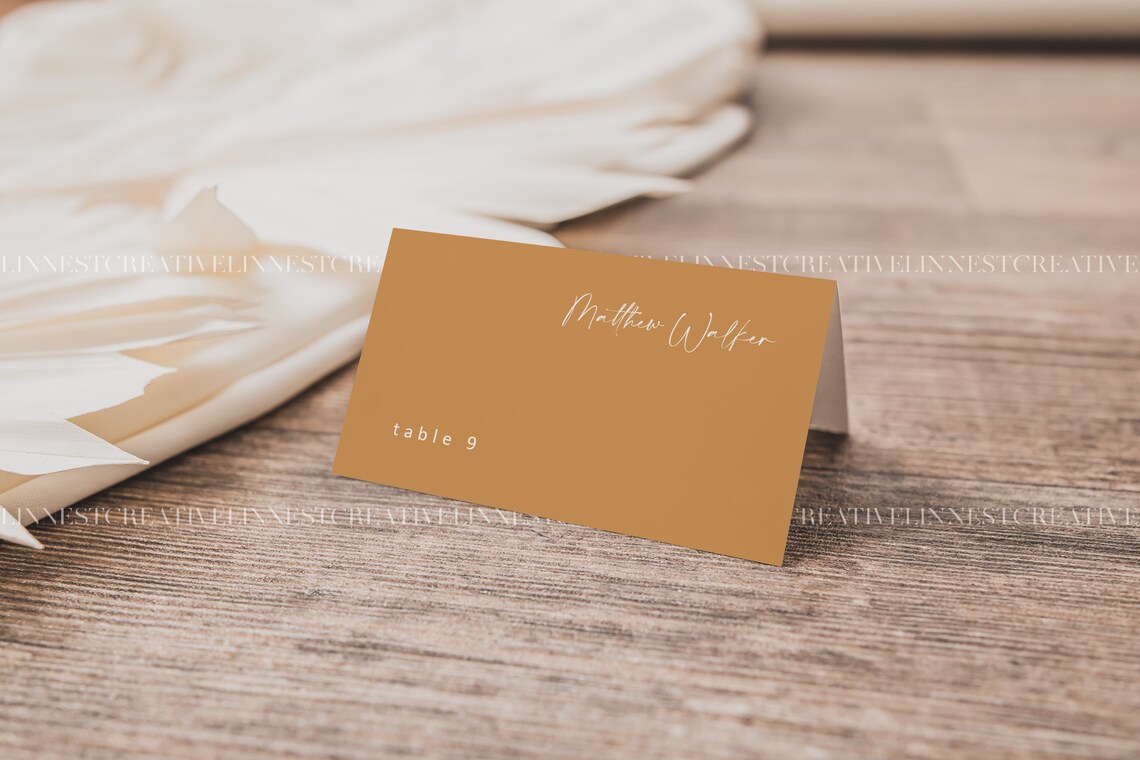 Folded Place Card Mockup Tent Fold Card Mockup Wedding - Etsy