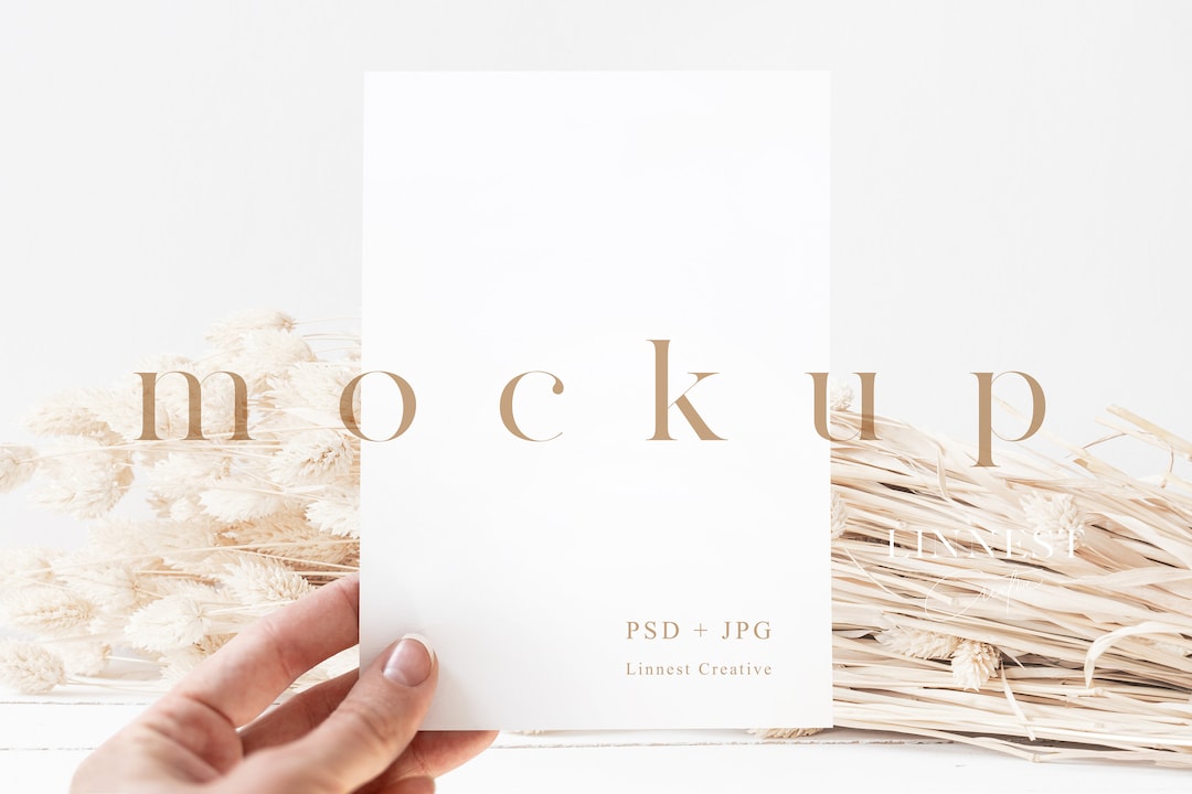 Boho Mockup, Greeting Card Mockup, Card Mockup, Invitation Mockup ...