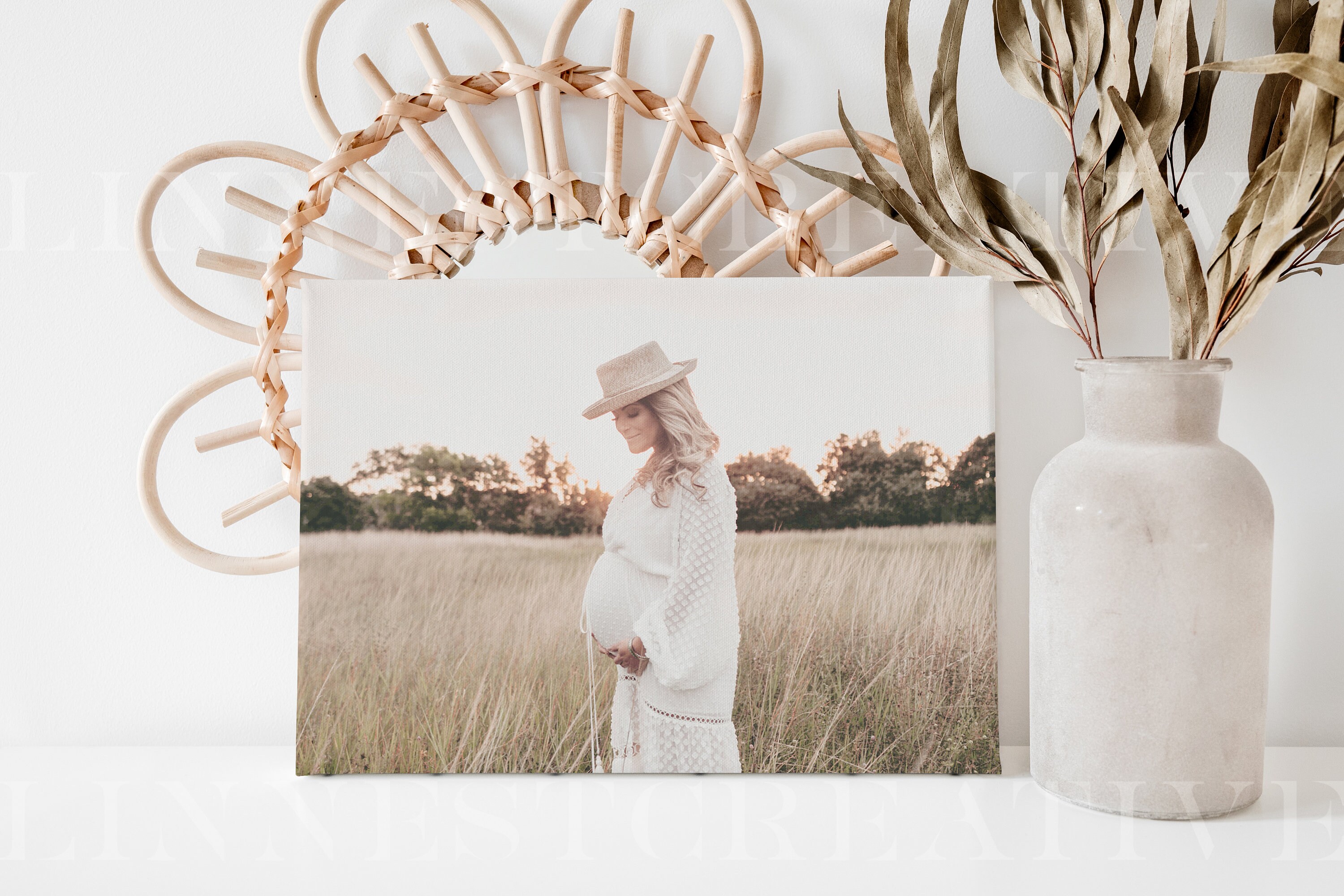 Canvas Mockup A4 Canvas Wall Art Mockup Minimalist Modern | Etsy