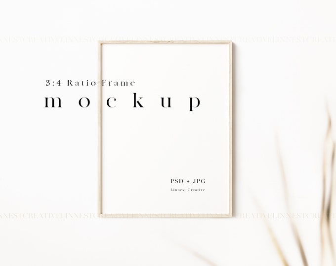 Frame Mockup 3x2 Ratio, Poster Mockup, Minimalist Mockup, JPG PNG PSD ...