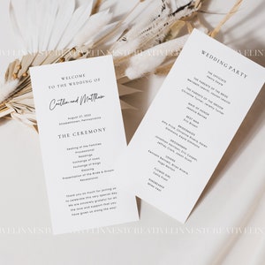 Earthy Wedding Program Mockup, Boho Wedding Stationary Mockup, Two ...