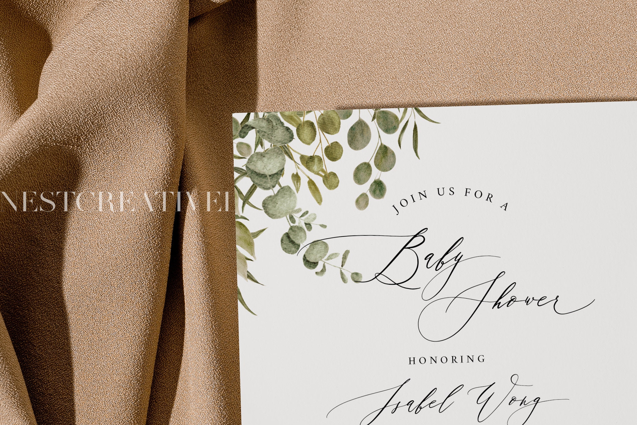 Baby Shower Gender Neutral Card Mockup Invite Mockup | Etsy