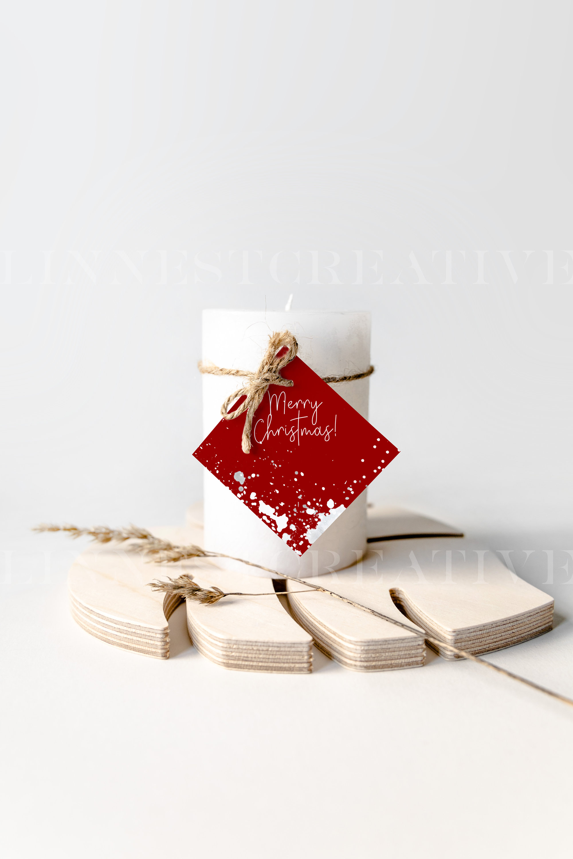 Square Gift Tag Mockup Favor Tag Mockup Minimalist Label | Etsy