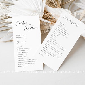 Earthy Wedding Program Mockup, Boho Wedding Stationary Mockup, 4x8 Menu ...