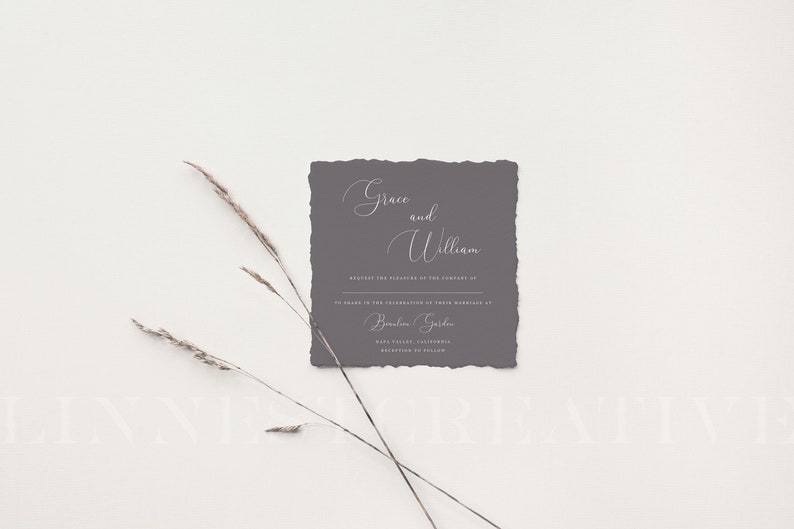 5x5 Square Card Mockup Deckle Edge Card Mockup | Etsy