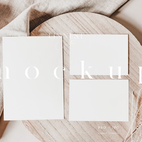 Boho Card Mock Up Minimalist Invitation Mockup Wedding - Etsy